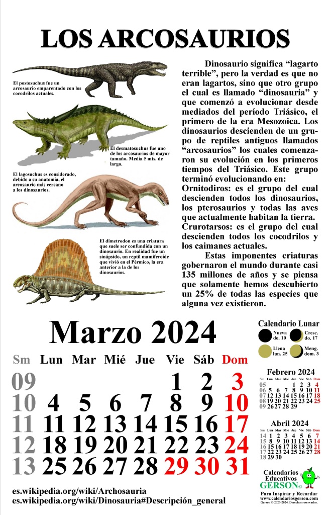 Los Dinosaurios - Calendarios Gerson